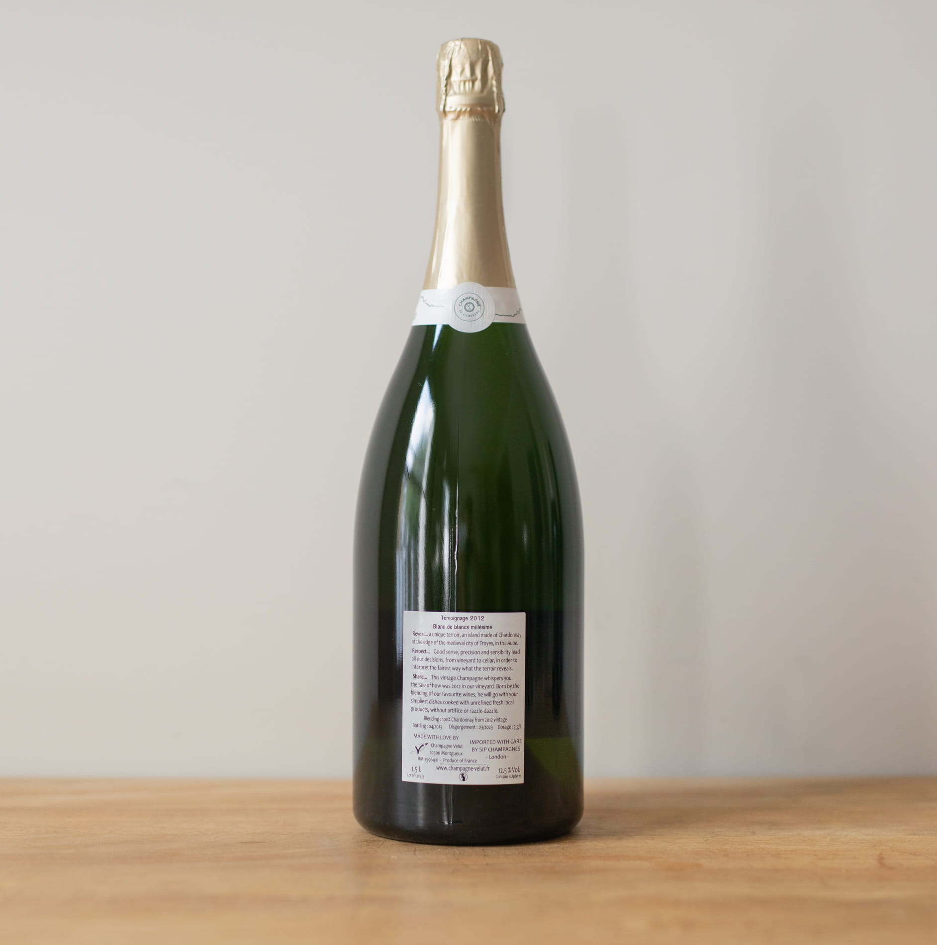 Jean Velut Témoignage 2012 Magnum – Sip Champagnes